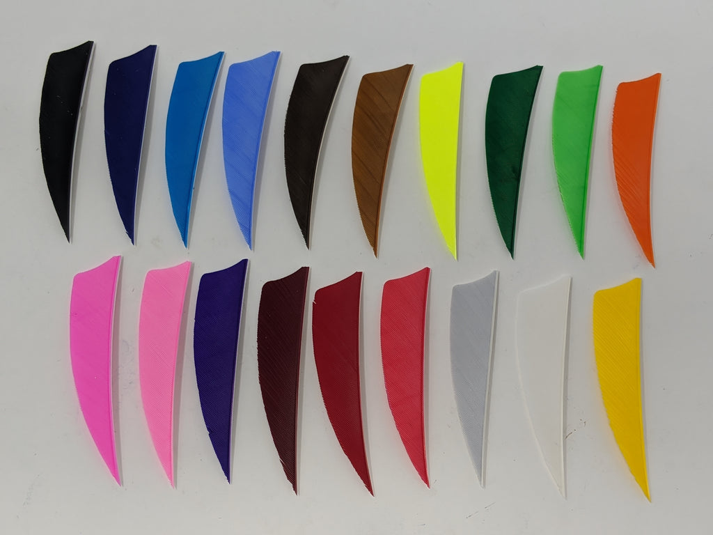 Archery Past 3" Solid Colored Shield Cut Feathers